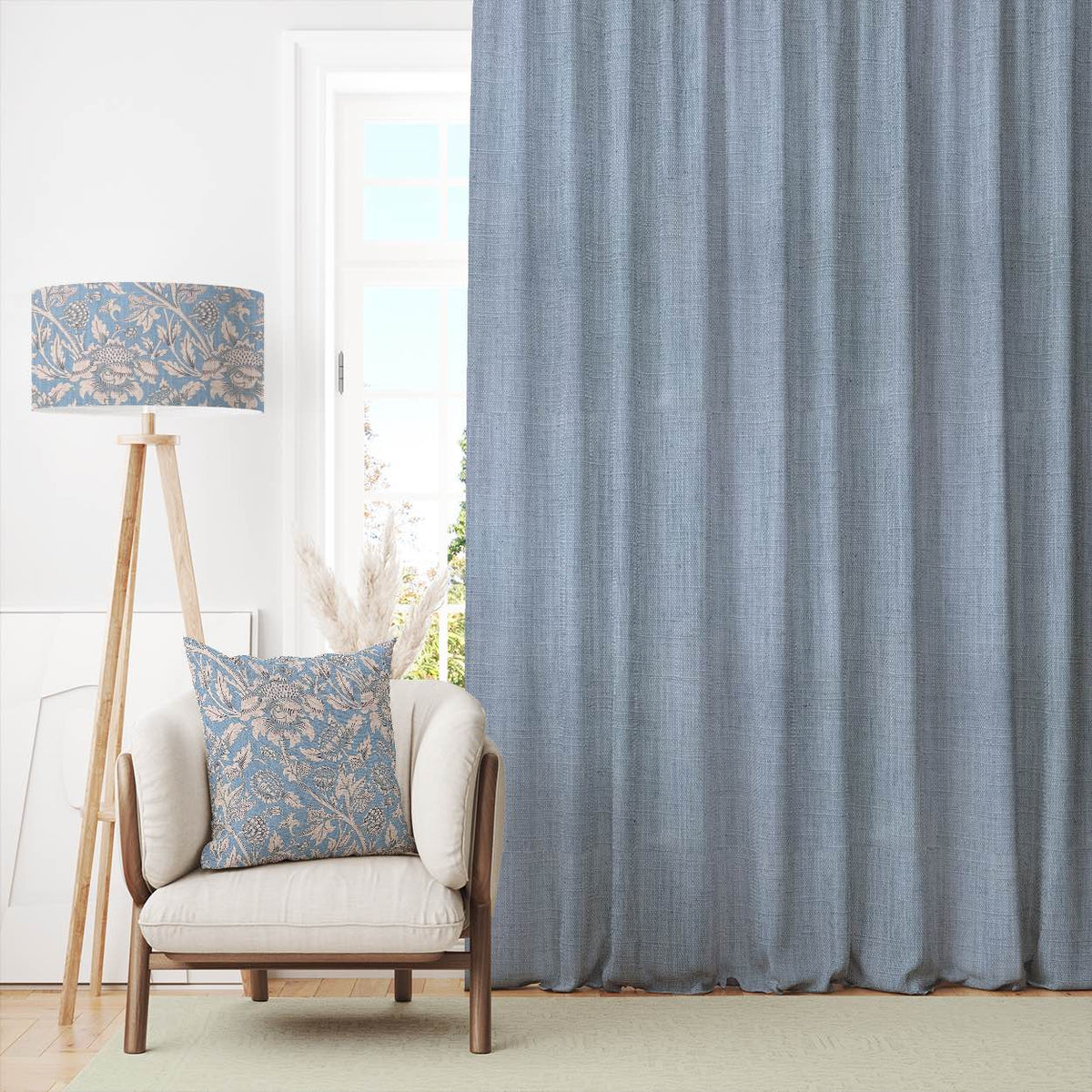 Sky Blue Curtain Fabrics - The Millshop Online