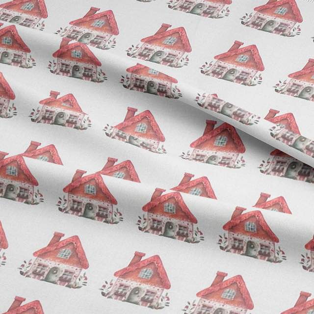 Christmas Cottage Fabric - Festive Holiday Decor – The Millshop Online