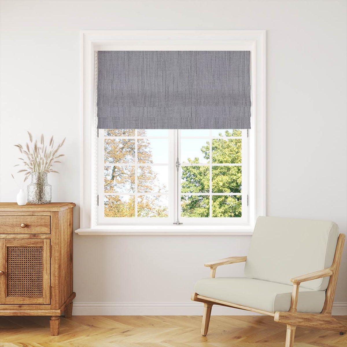 Panton Plain Linen Fabric - Grey for Curtains & Upholstery – The ...