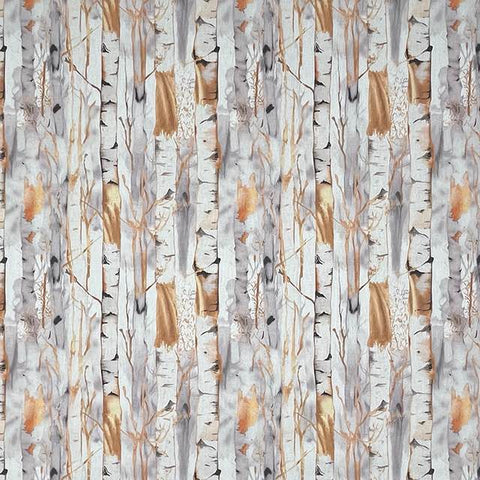 Silver Birch Printed Curtain Fabric | Autumn Elegance – The Millshop Online