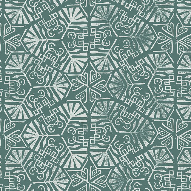 Bikaner Linen Curtain Fabric - Teal - Geometric Design – The Millshop ...