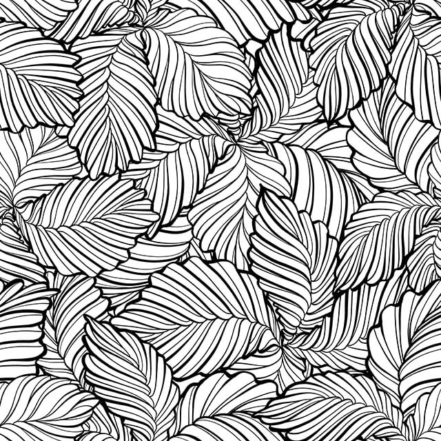 Leaf Cotton Curtain Fabric - Black / White | Millshop Online – The ...