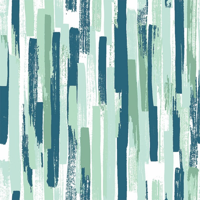 Modernism Cotton Curtain Fabric - Spruce | Green Striped Design – The ...