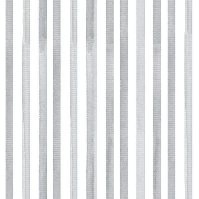 Watercolour Stripe Cotton Curtain Fabric - Grey - The Millshop Online