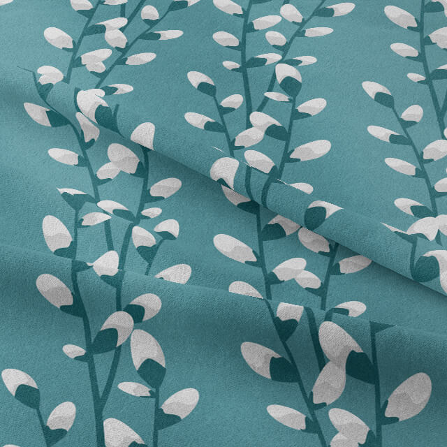 Willow Linen Curtain Fabric in Teal - Olivia Florence – The Millshop Online